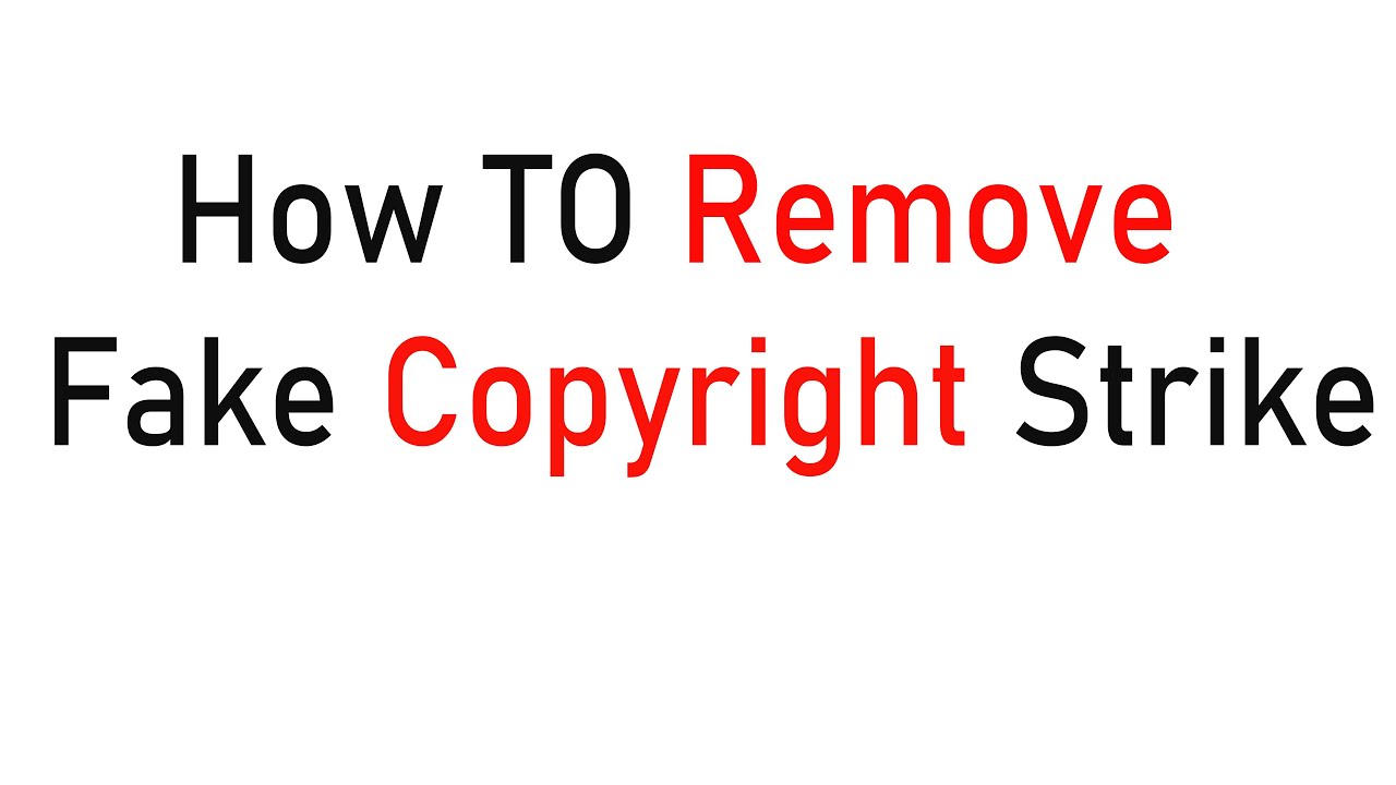 Fake copyright strike | How to remove fake copyright strike - YouTube