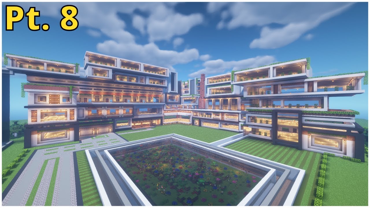 Minecraft: EPIC Modern Mansion Tutorial || Part 8 (Last one) - YouTube