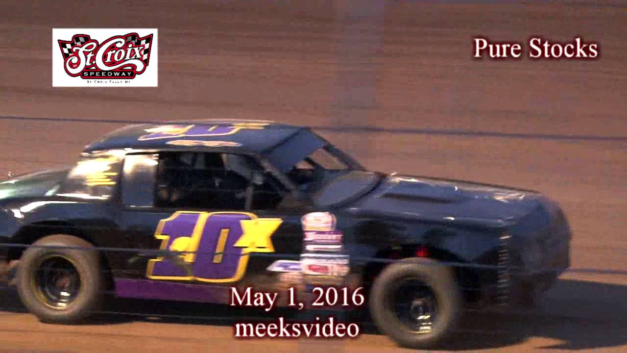 5-1-2016 Wissota Pure Stocks St.Croix Speedway - YouTube