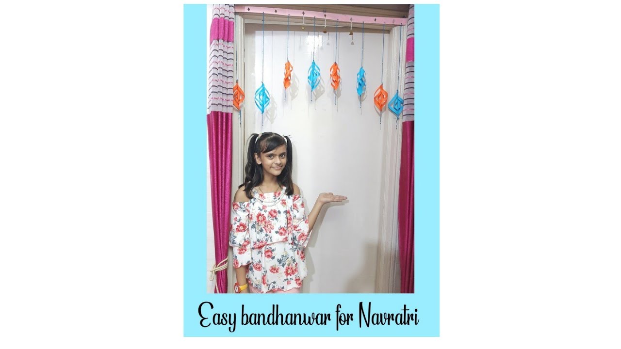 Easy bandhanwar for home decoration in Navratri|| Home decor ||#crafts ...