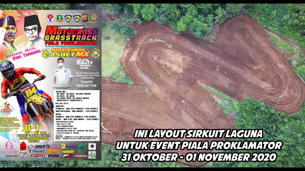 Layout Sirkuit Laguna, Carita | Persiapan Event Motocross & Grasstrack ...