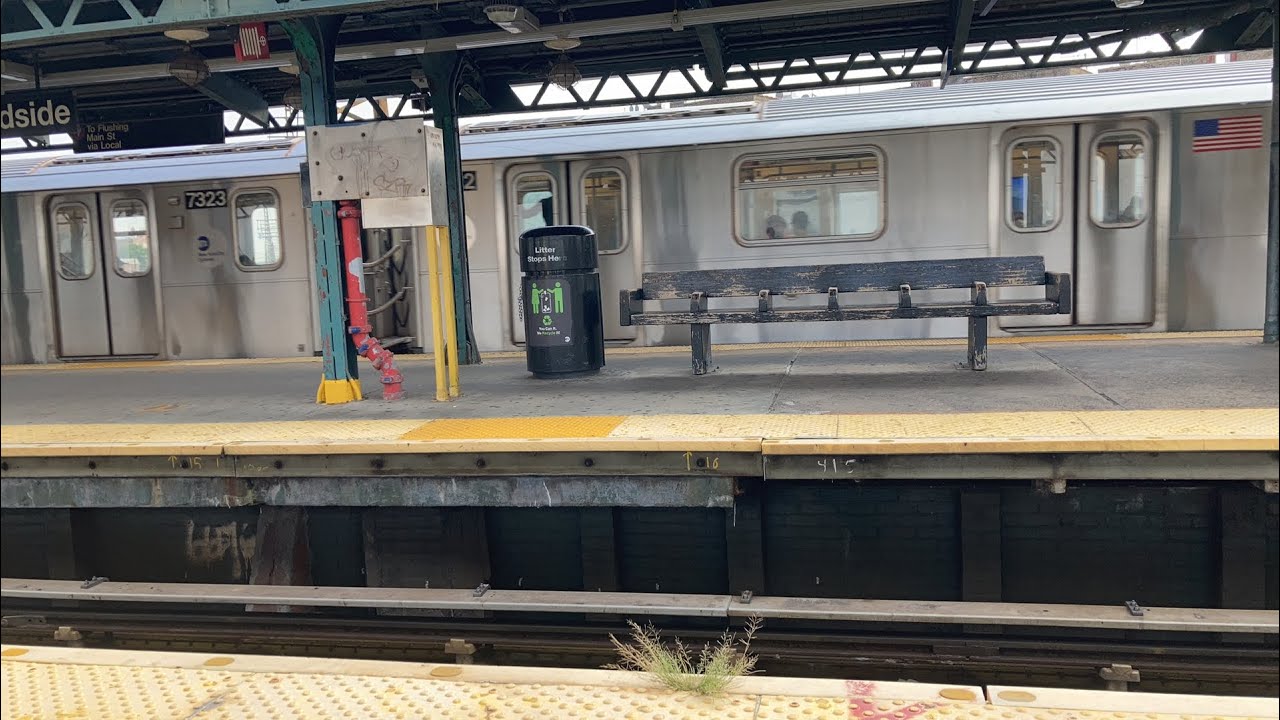 NYC MTA Subway #7 Train Woodside station - YouTube