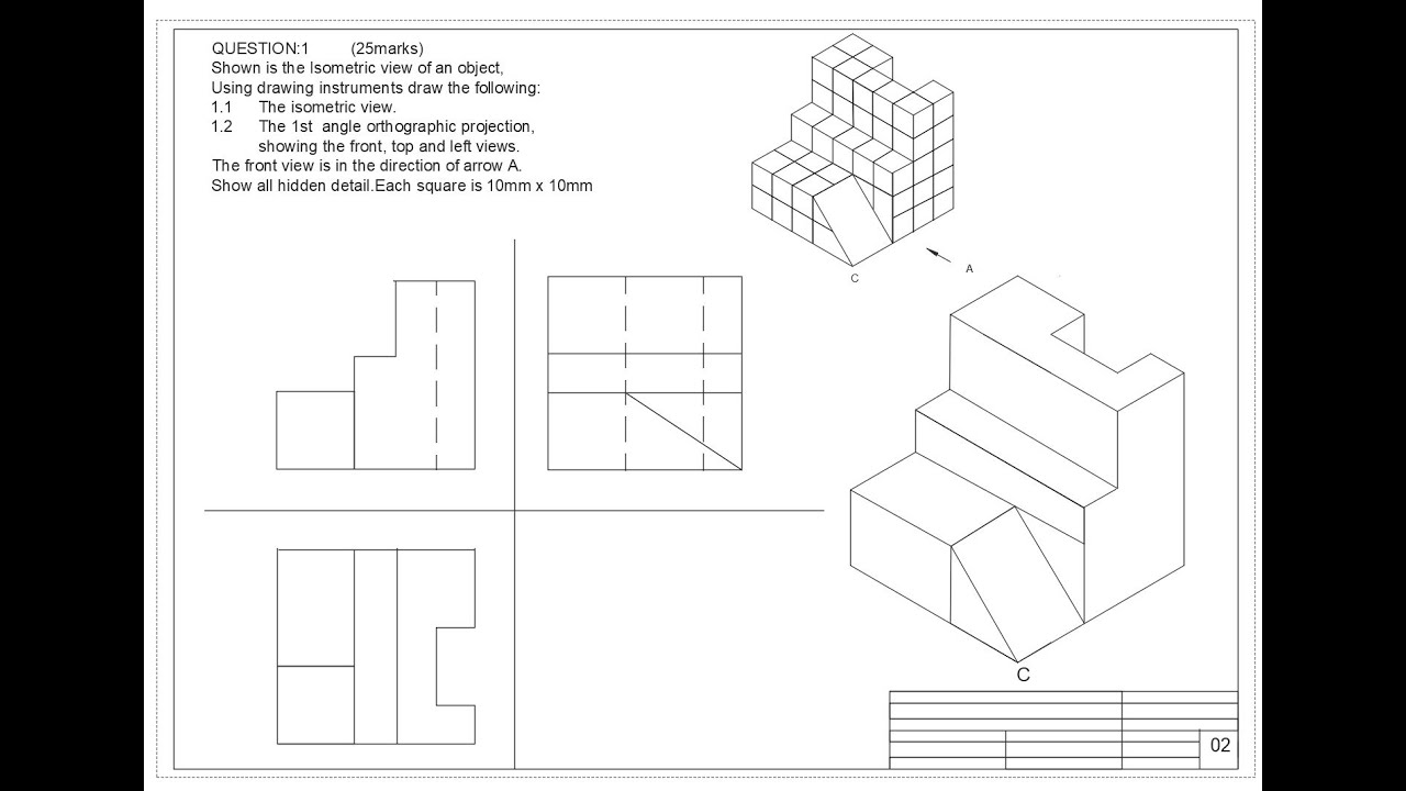 Top down view of Drawing isometric without grid lines - YouTube