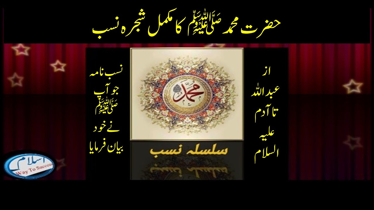 Nabi Pak ﷺ ka Shajra Nasab | Complete Family Tree of Muhammad SAW - YouTube