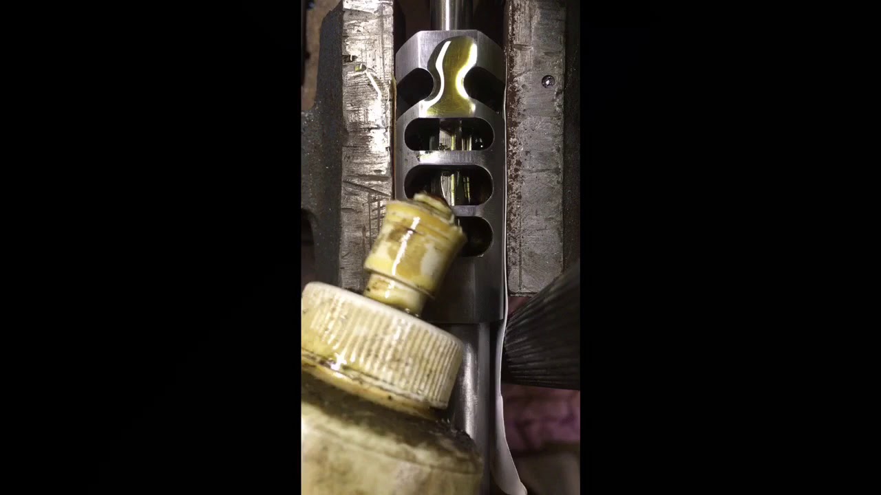 Reaming 9mm Compensator on 1911 2011 with EGW Comp Reamer - YouTube