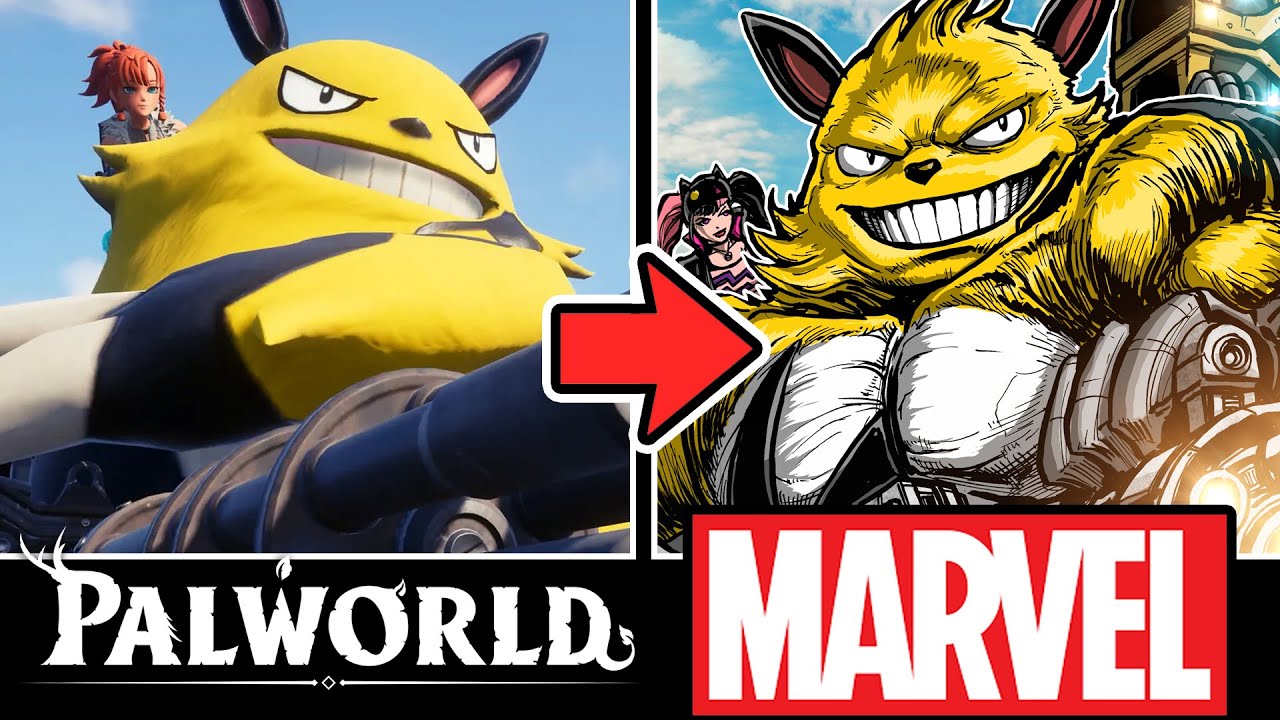 MARVEL ARTIST draws PALWORLD as a MARVEL COMICS COVER!!! - YouTube