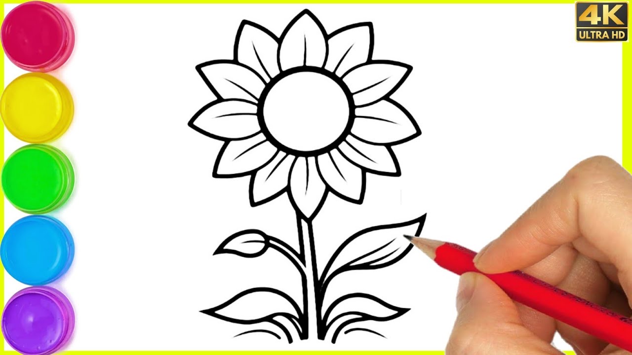 Easy flower Drawing | How to make flower easy step by step || Flower ...