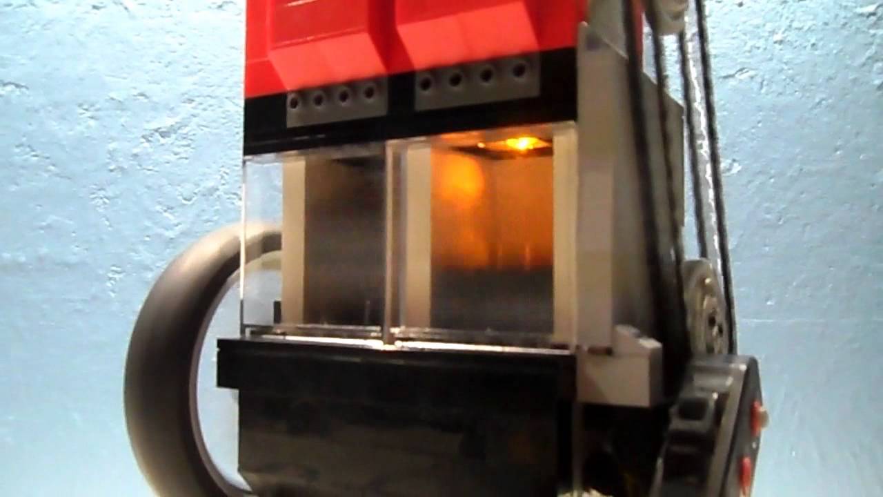 LEGO 2 cylinder Power Functions spark plug light engine - YouTube
