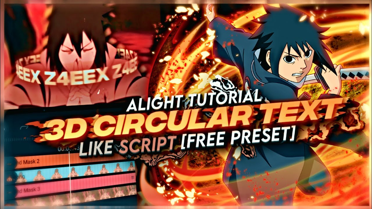 3D CIRCULAR TEXT LIKE SCRIPT | ALIGHT TUTORIAL [FREE PRESET] - YouTube