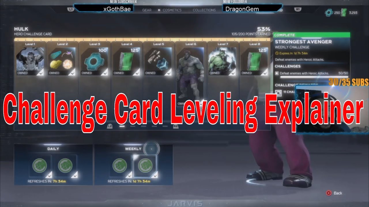 Marvel's Avengers Challenge Card Leveling Explainer - YouTube