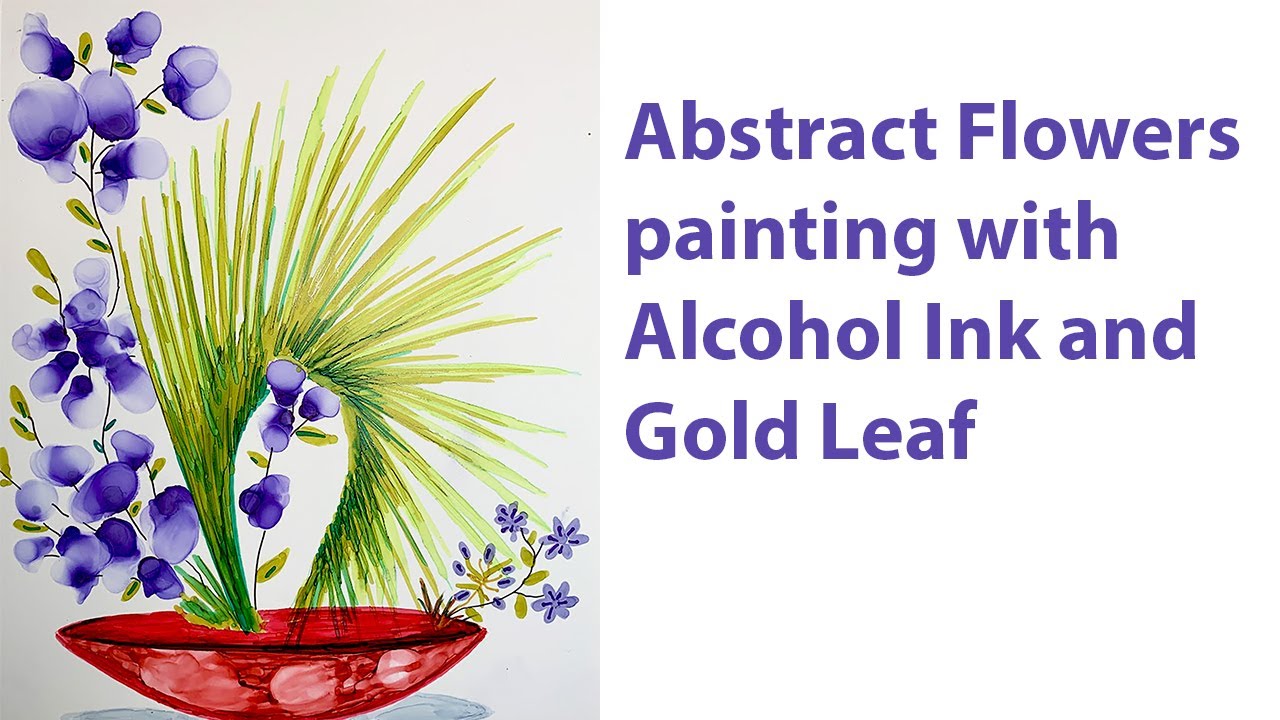 Easy alcohol ink flowers - YouTube