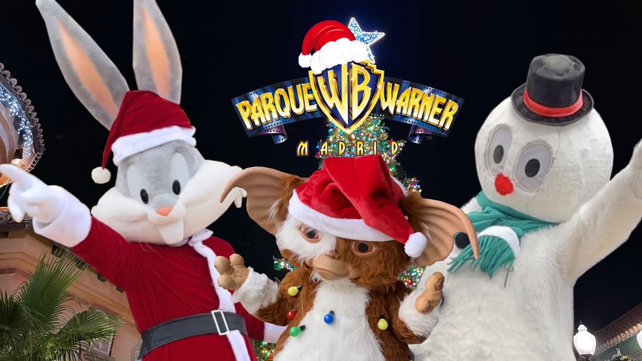 [4K] PERSONAJES DE NAVIDAD PARQUE WARNER - YouTube