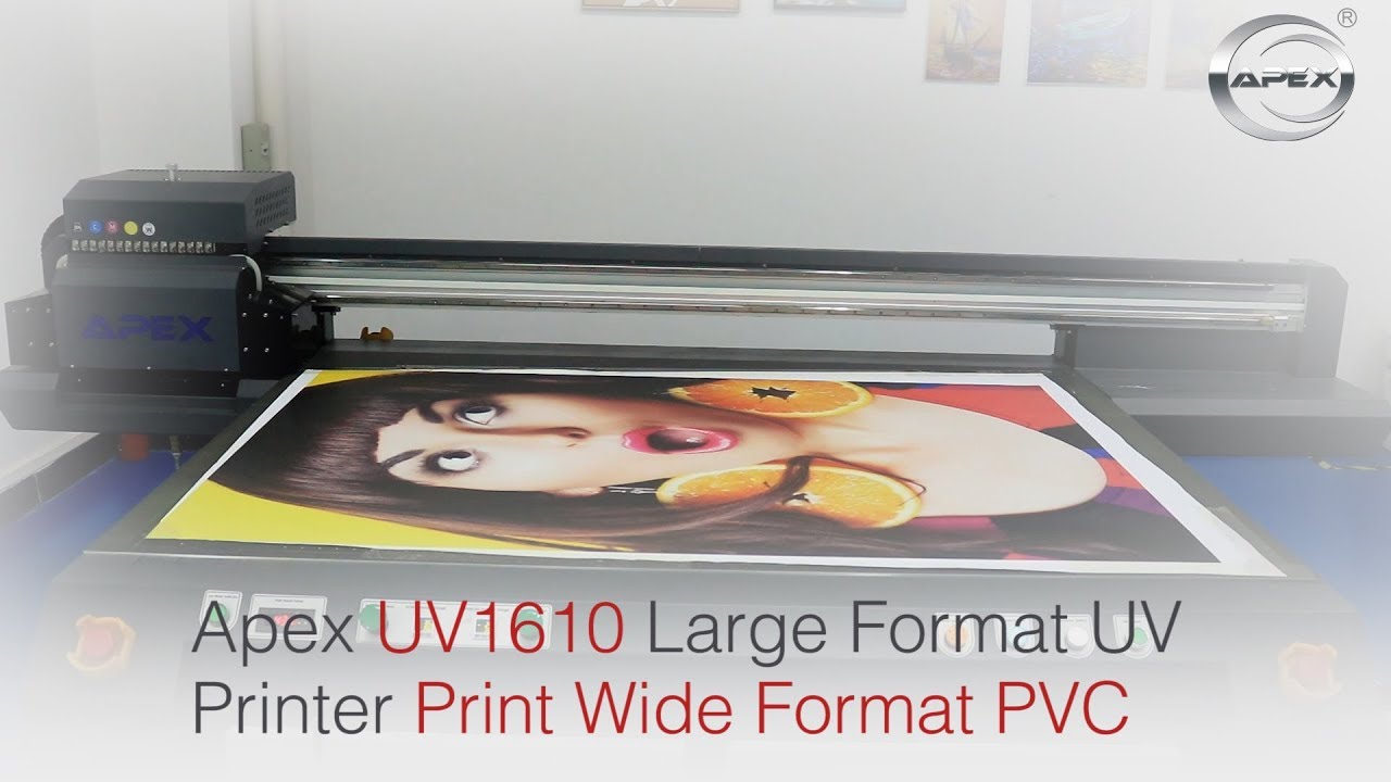 Apex UV1610 Large Format UV Printer Print Wide Format PVC - YouTube