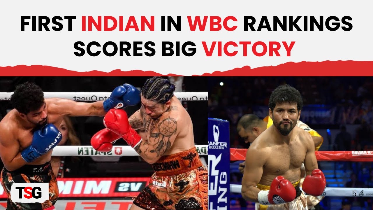 Indian Boxer Neeraj Goyat Shines with Unanimous Decision Win - YouTube