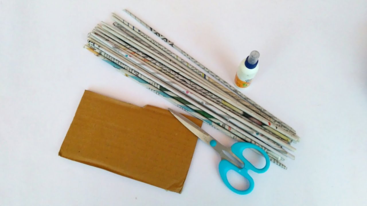 best out of waste | newspaper craft | newspaper craft ideas - YouTube