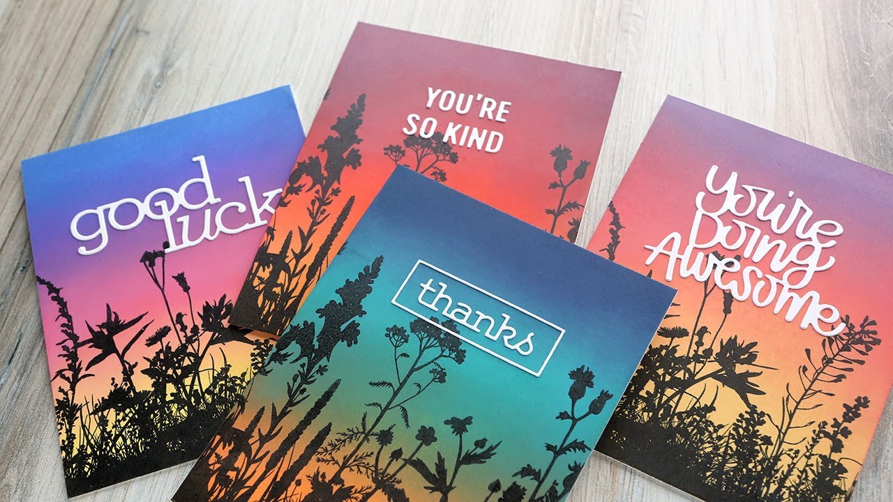 Sunset Blending with Distress Oxide Inks - YouTube