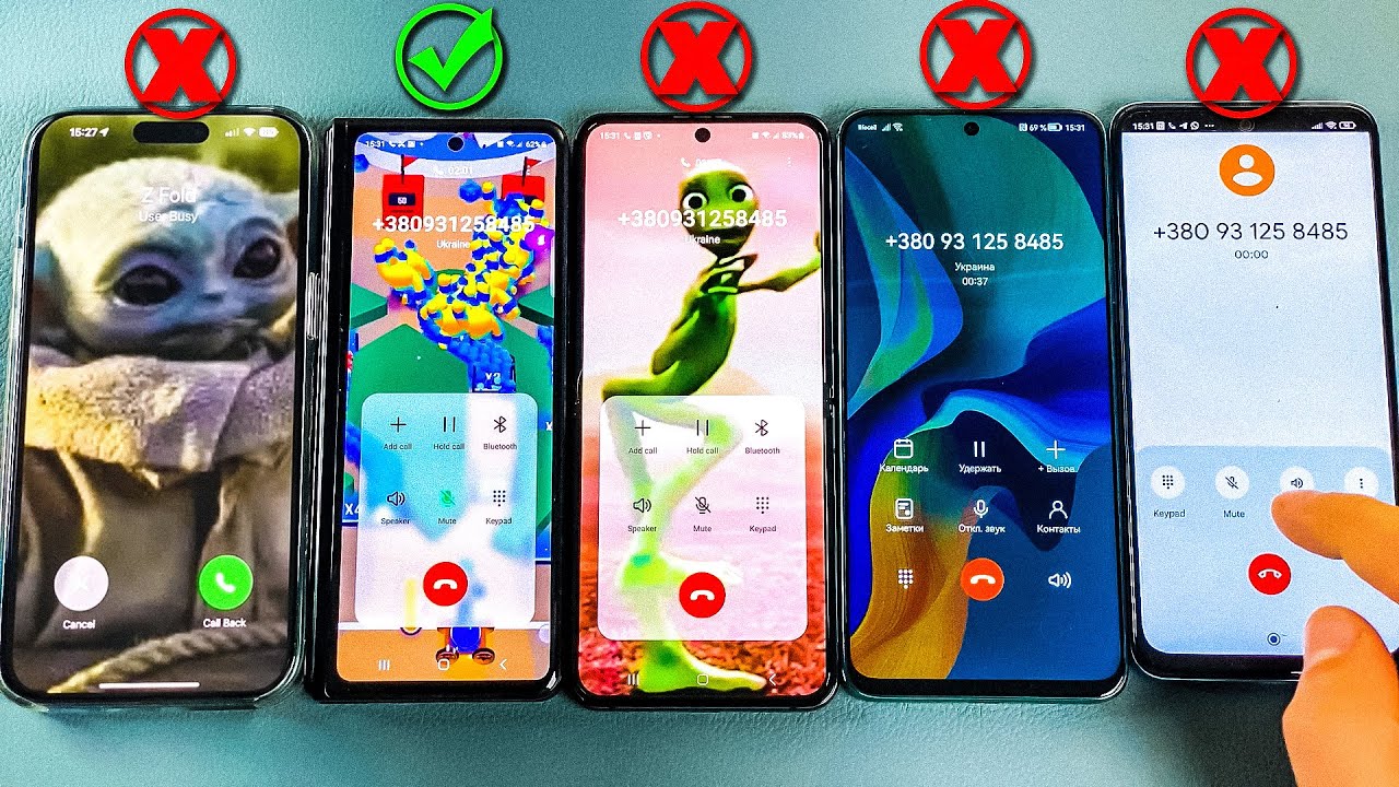 The Battle Incoming Calls iPhone PM14 vs Huawei Y90 vs Xiaomi RN11 ...