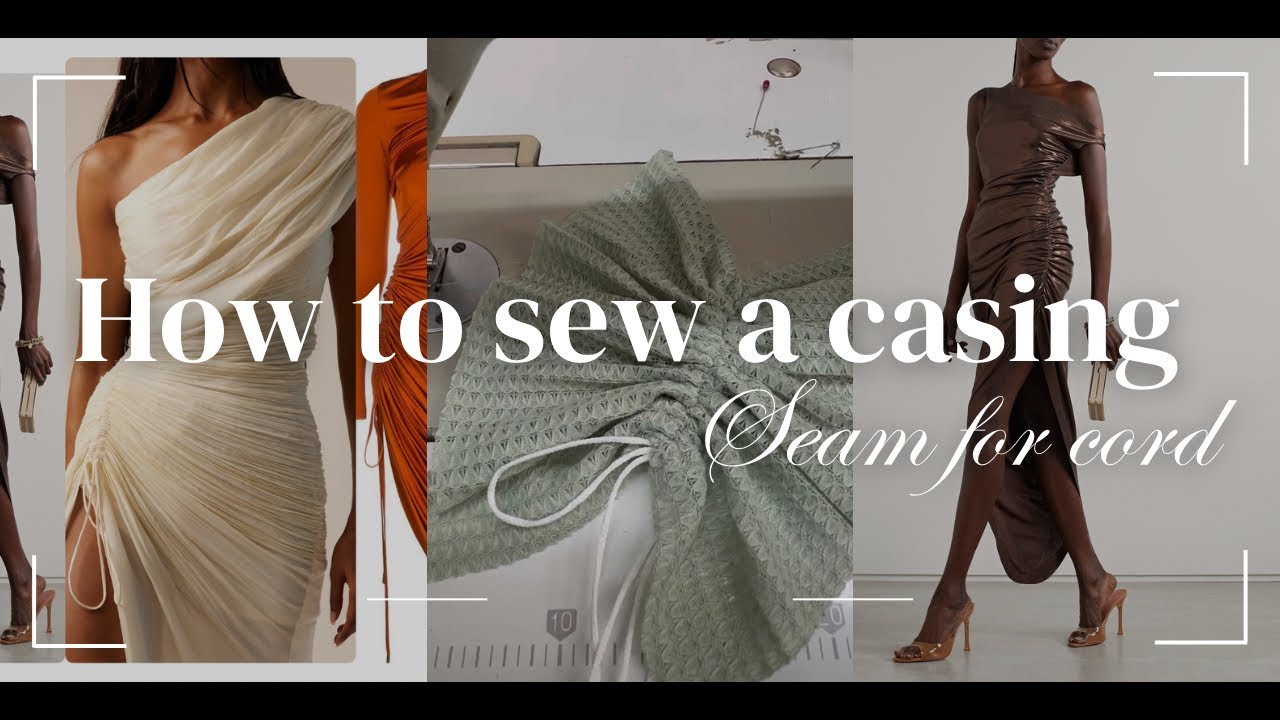 How to sew a casing seam for drawstring cord #learntosew #makingclothes ...