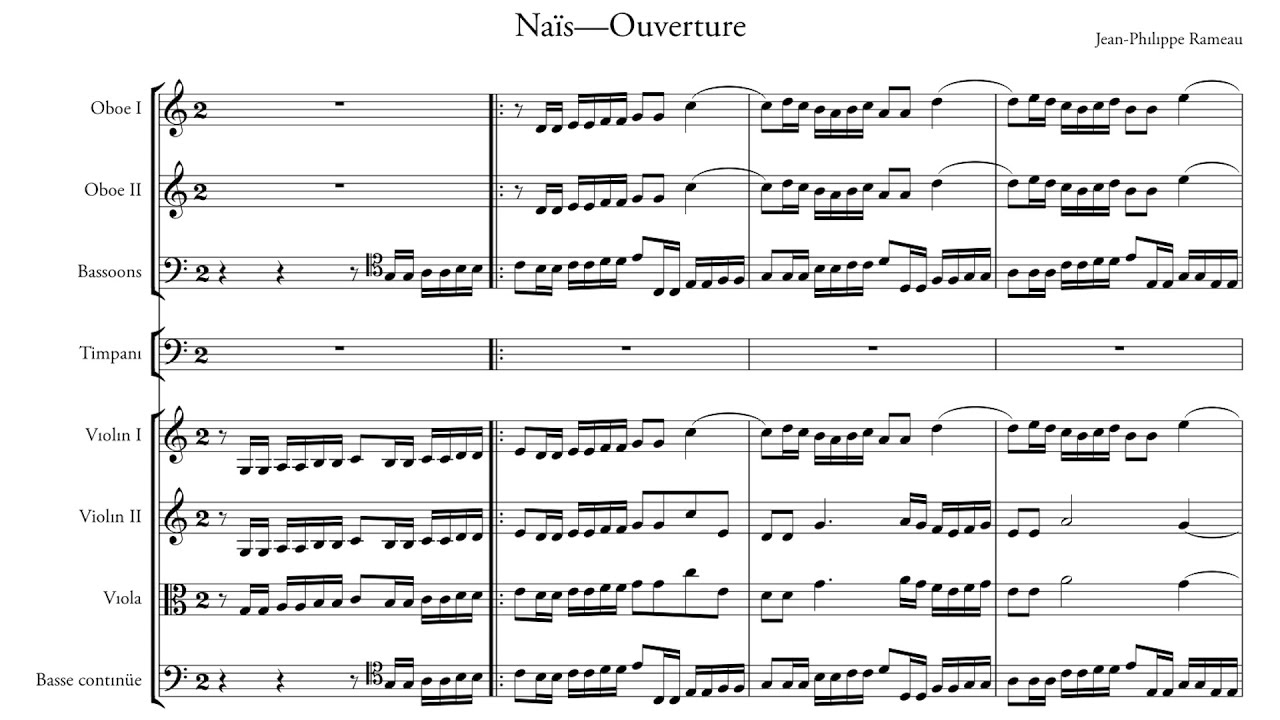 Jean-Philippe Rameau - Overture from Nais, RCT 49 - YouTube