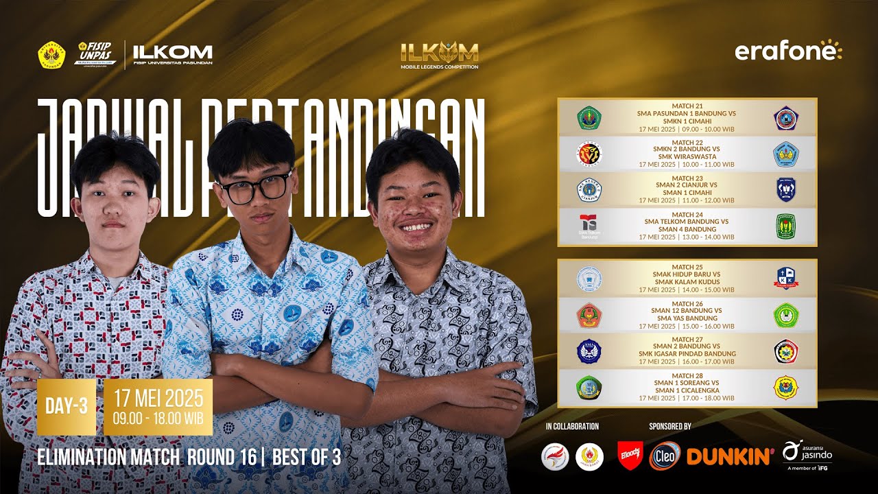 ILKOM UNPAS MOBILE LEGENDS COMPETITION - DAY 3 - YouTube