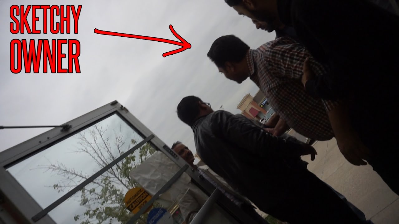 sketchy store owner RUNS at customer.. - YouTube