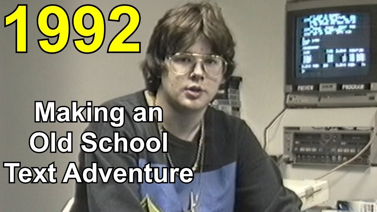 Making an Old School Text Adventure in 1992 - YouTube