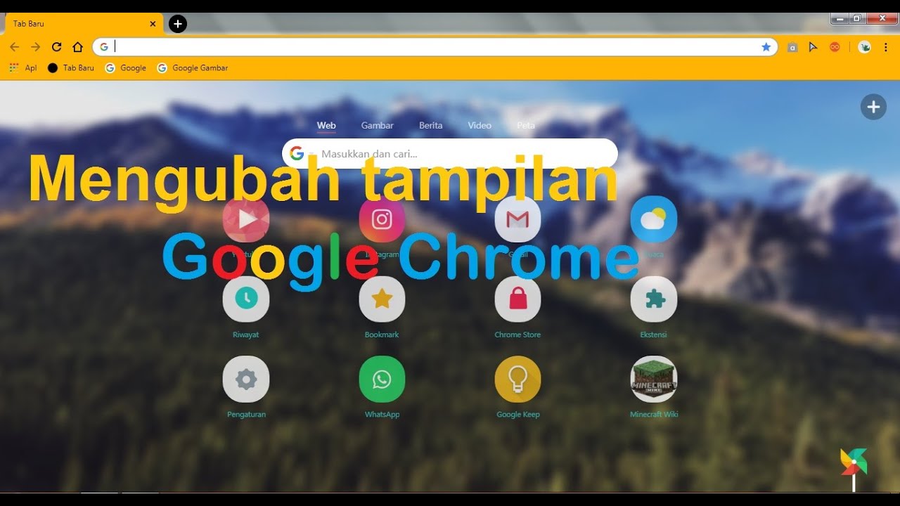 Cara membuat tampilan chrome di komputer lebih bagus - YouTube