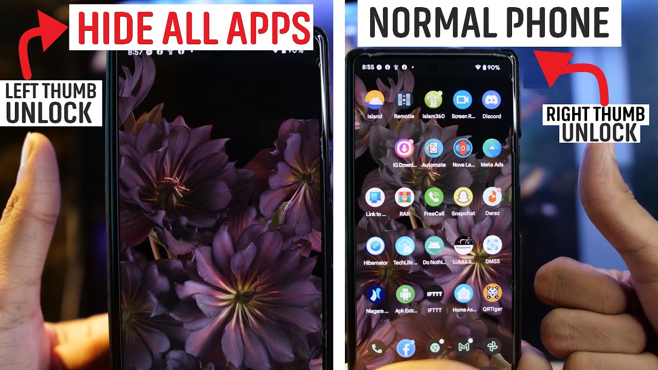 HIDE APPS With FINGERPRINT!!! - YouTube