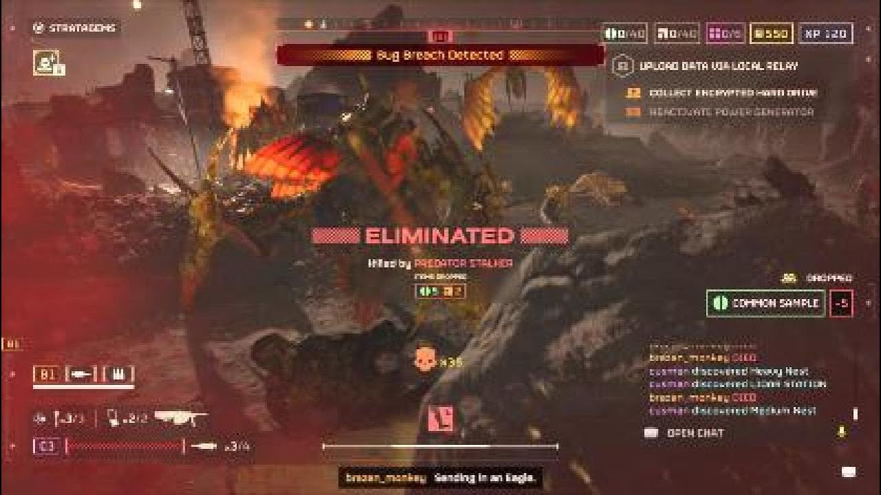 Helldivers 2 - CB-9 Exploding Crossbow vs Terminids #predatorstrain # ...