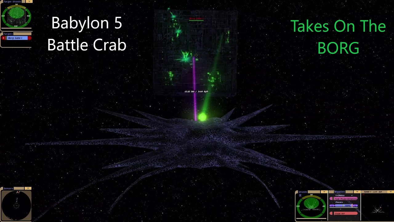 Babylon 5 Shadow Vessel VS Borg Cube | Star Trek Bridge Commander ...