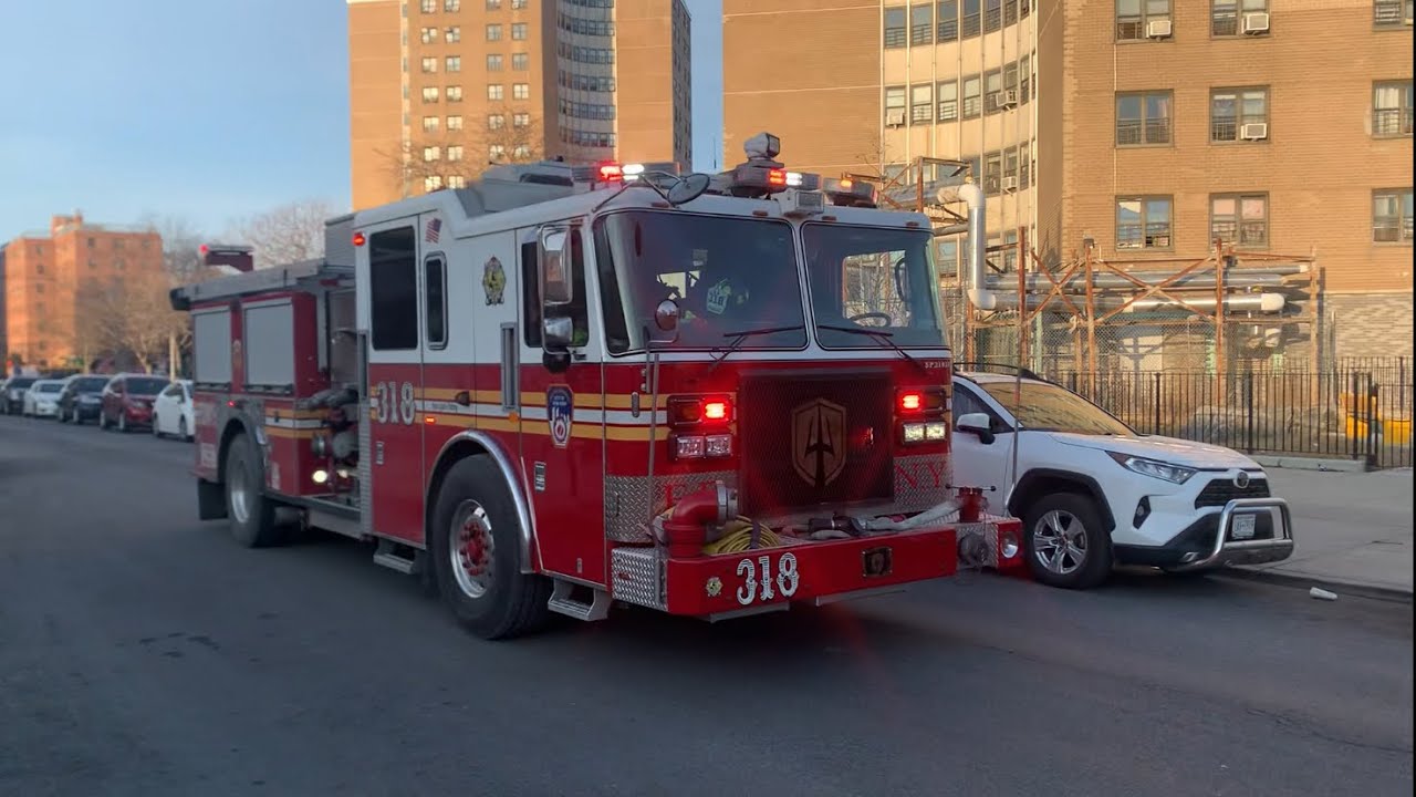 FDNY Engine 318 Responding in Coney Island - YouTube