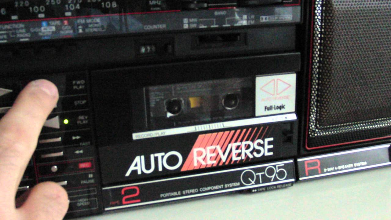 Sharp QT-95 Boombox Dolby Pro Logic Tapedeck one of the best - YouTube