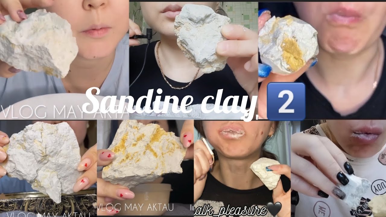 Sandine Clay.2️⃣ Глина Сандин #clayeating #clayasmr - YouTube