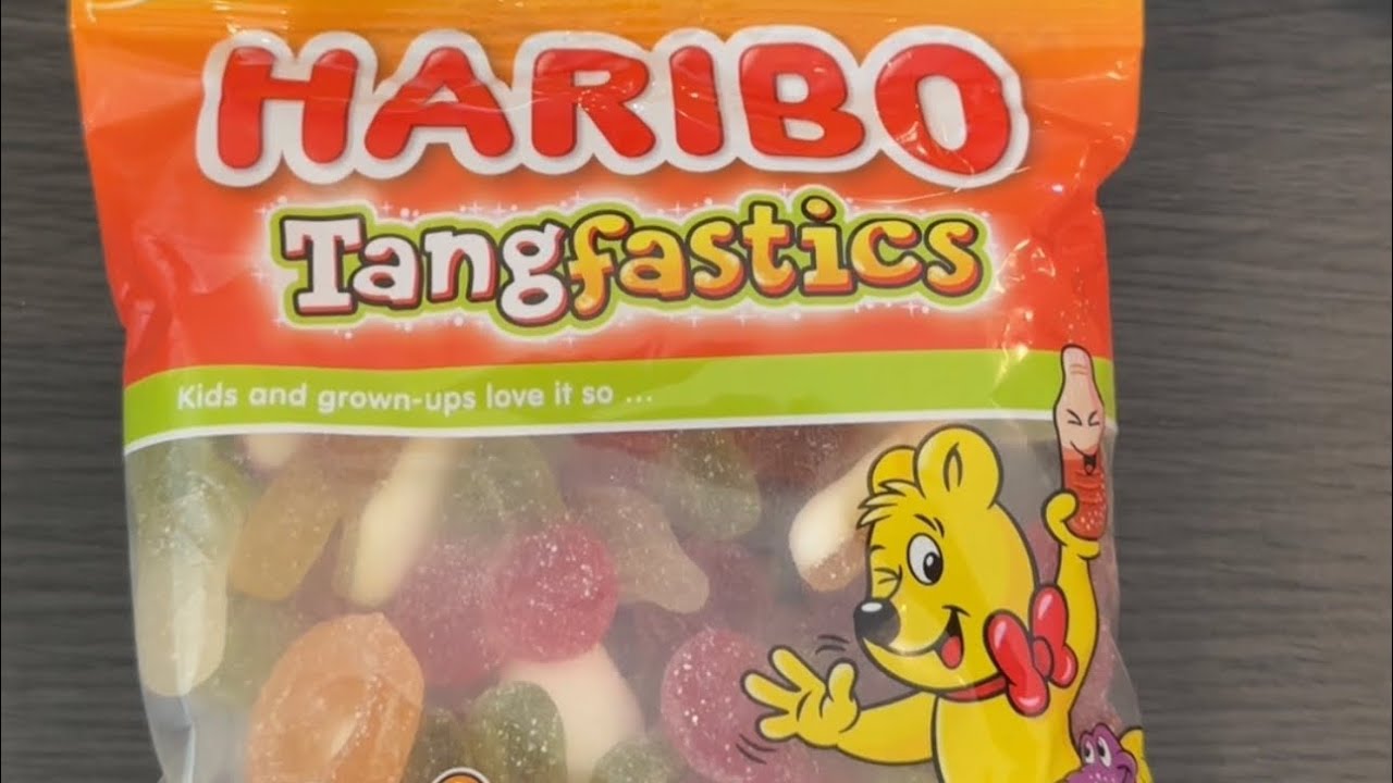 American tries TANGY Haribo Tangfastics for the first time! - YouTube