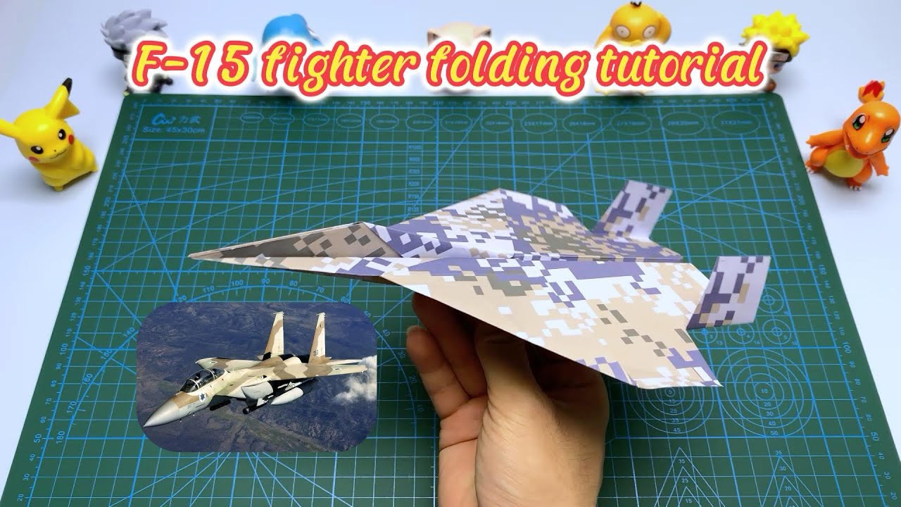 F-15 fighter paper plane!How to make the most powerful fighter model?# ...