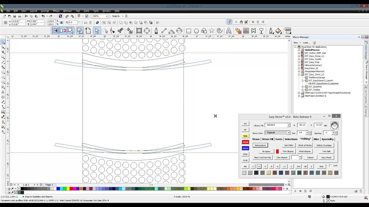 Easy Stone™ CorelDRAW Rhinestone Macro - Champagne Bottle Rework ...