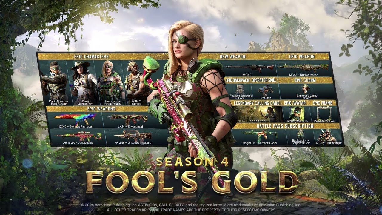 CoDM Season 4 || Battle pass: 🪙Fool's Gold🤠🌴🌿 - YouTube