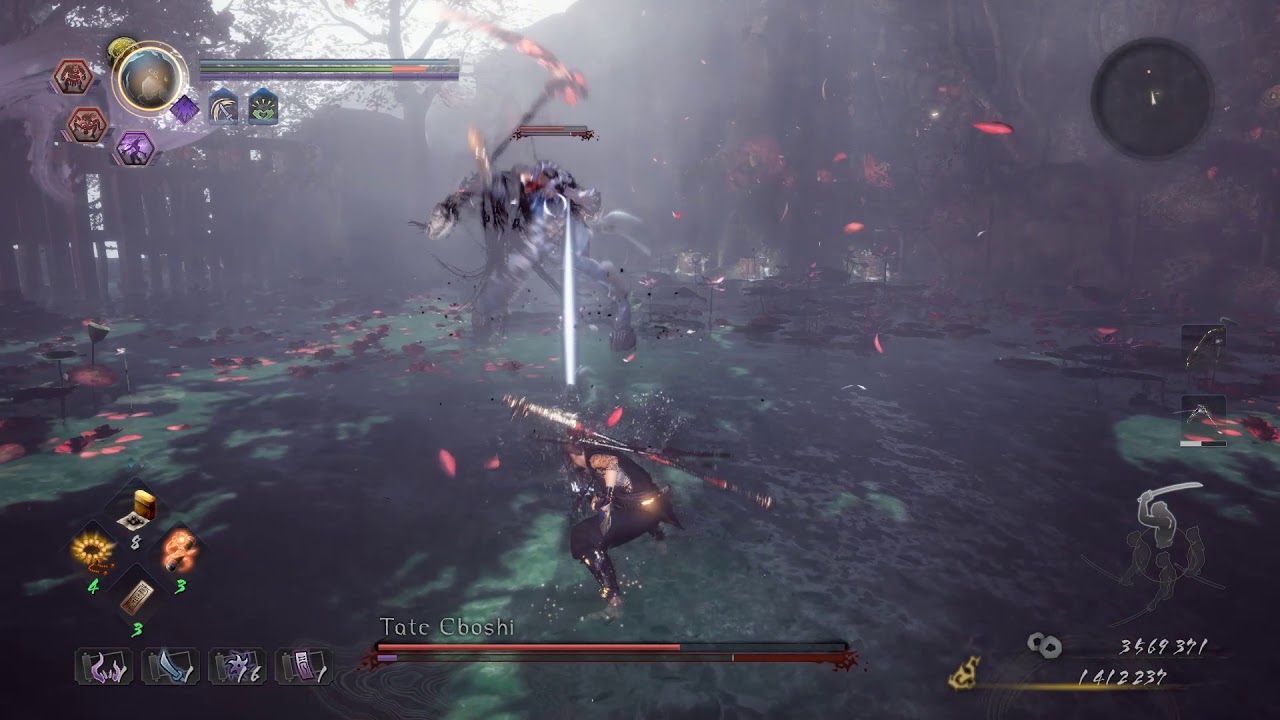 Nioh 2 - Tate Eboshi DLC Boss Fight - YouTube