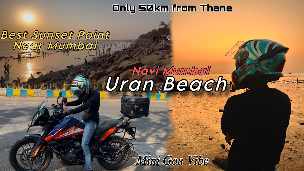 Mumbai to Uran Beach Bike ride - Best Sunset Point Near Mumbai - Mini ...