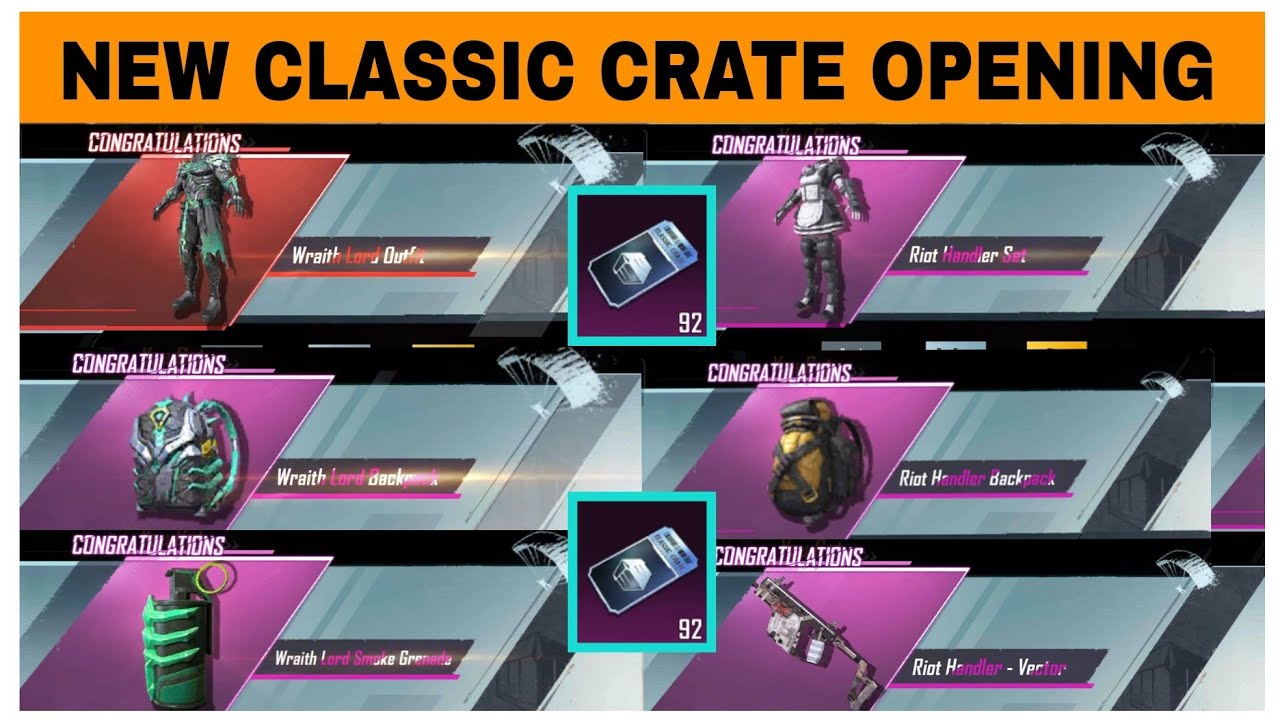 NEW CLASSIC CRATE OPENING || BGMI NEW CLASSIC CRATE OPENING || CLASSIC ...