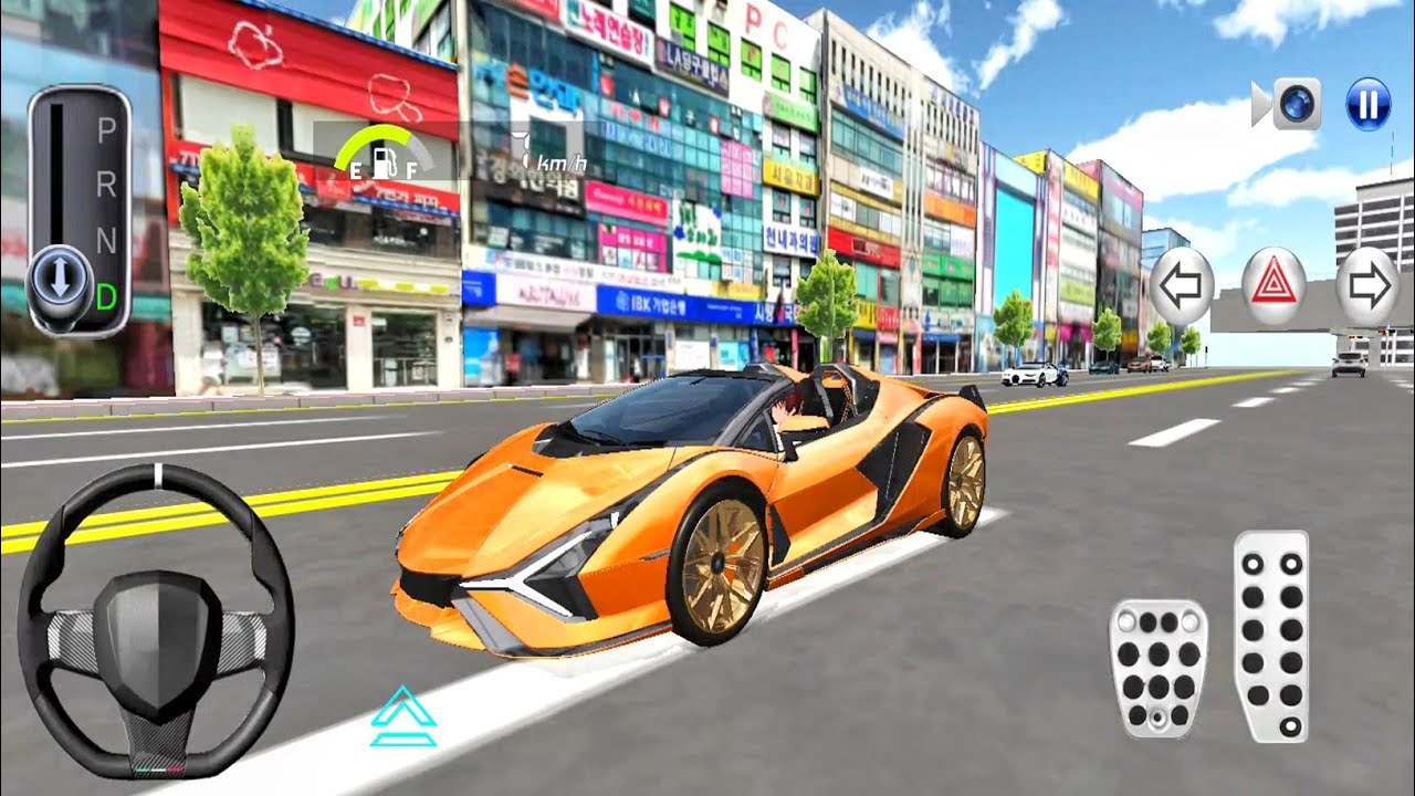 Best 3D Orange Color Car Driving And Parking Building - 3D Driving ...