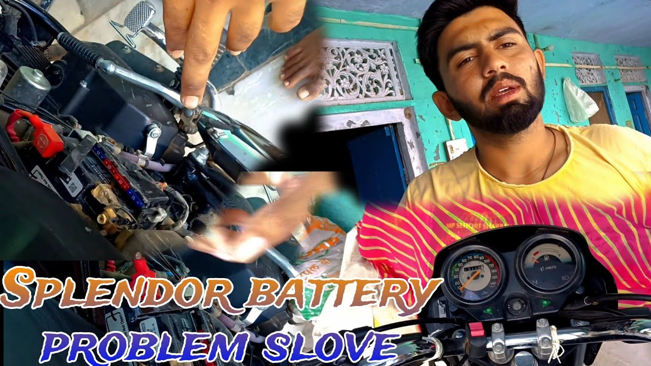 Splendor bike battery problem solve 😊 SPLENDOR hf deluxe battery down ...