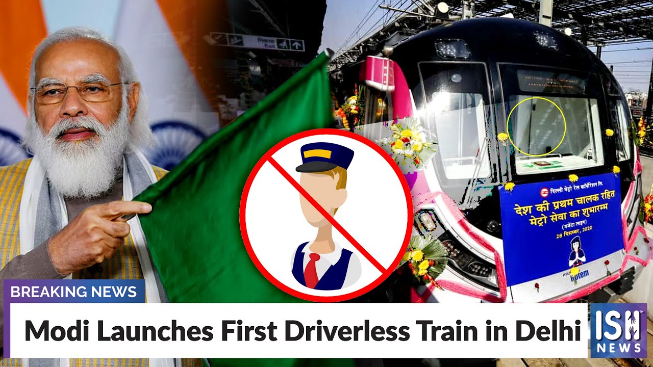 Modi Launches First Driverless Train in Delhi - YouTube