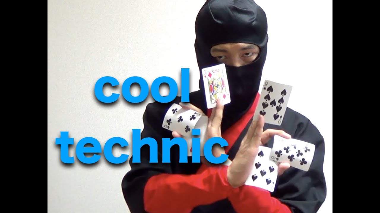ninja/card manipulation tutorial/America's Got Talent/cool technic ...