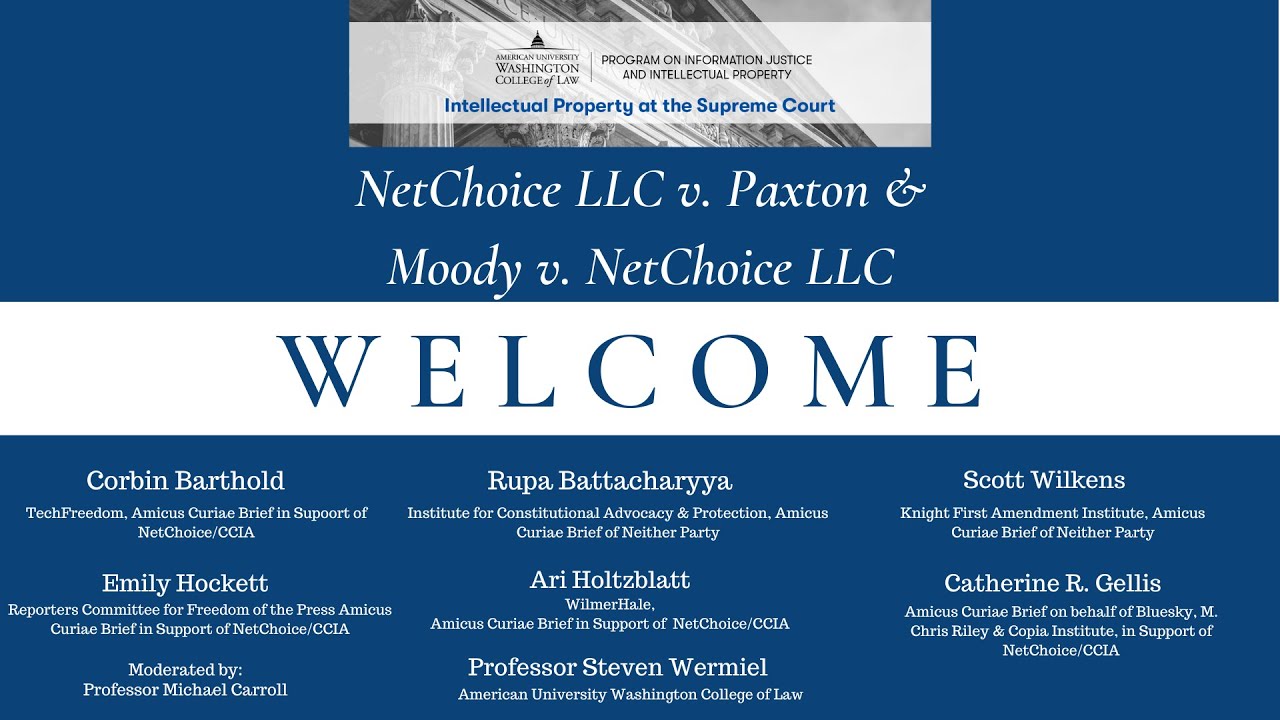 Moody v. NetChoice LLC and NetChoice LLC v Paxton - YouTube