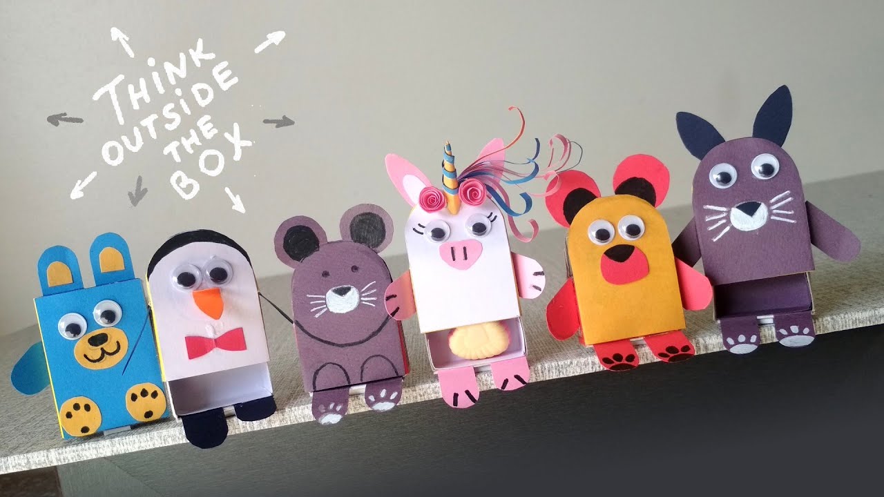 Matchbox Animal character craft ideas l single box craft l life hacks l ...