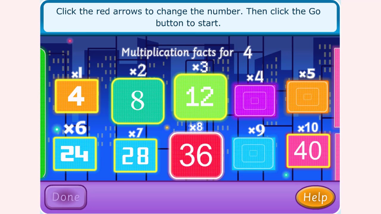 How to play Multiplication Facts game | Free PC & Mobile Online Games ...