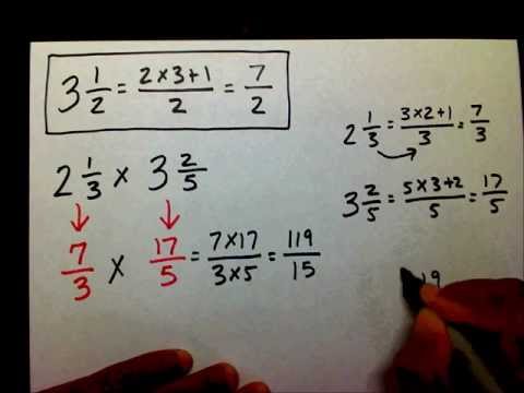 Multiply Mixed Numbers - YouTube