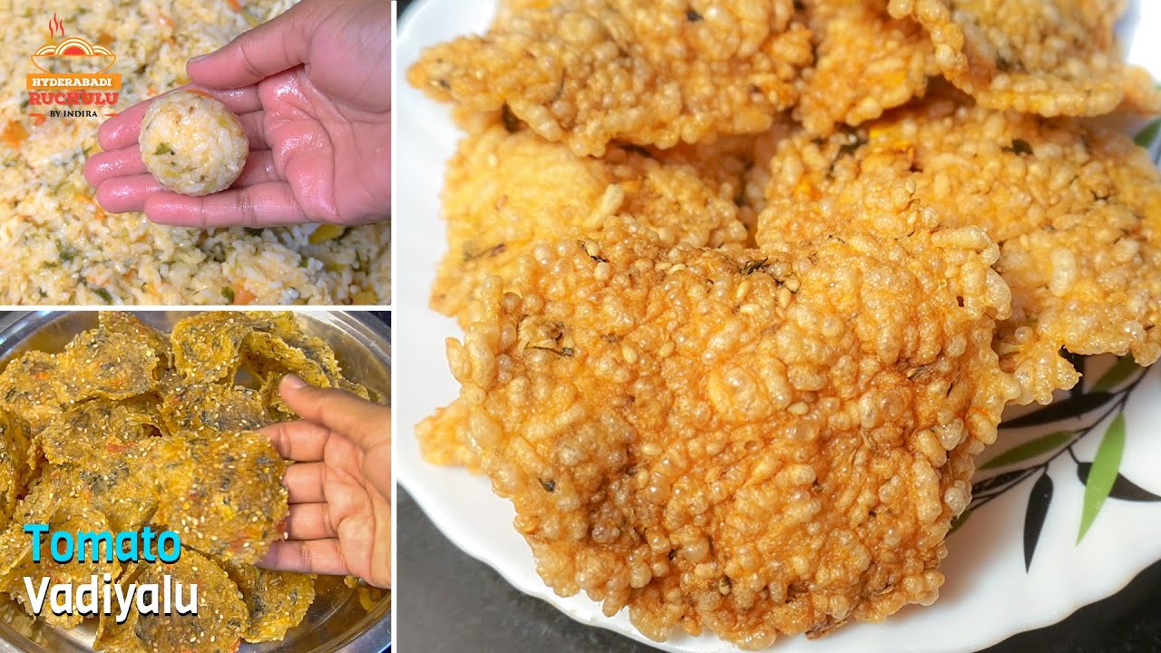 టమాటో ఇంకా అన్నంతో కరకరలాడే వడియాలు | Tomato Vadiyalu Recipe in Telugu ...