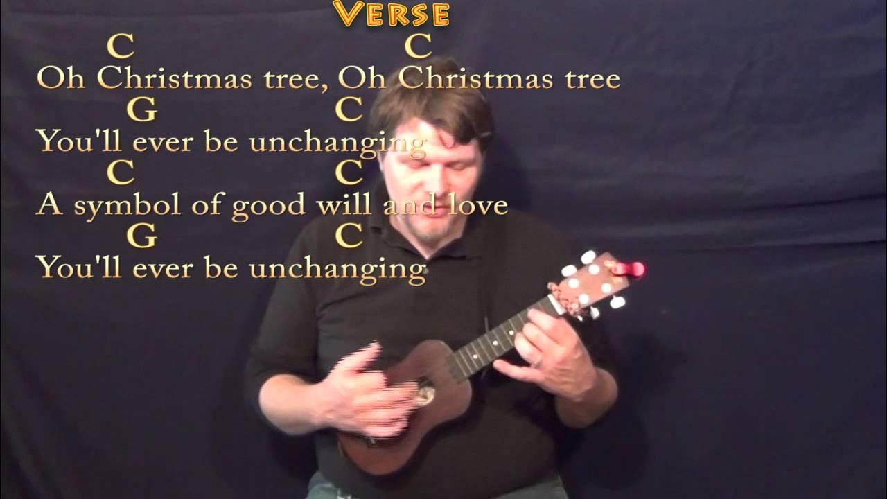 O Christmas Tree - Ukulele Cover Lesson in C with Lyrics/Chords - YouTube
